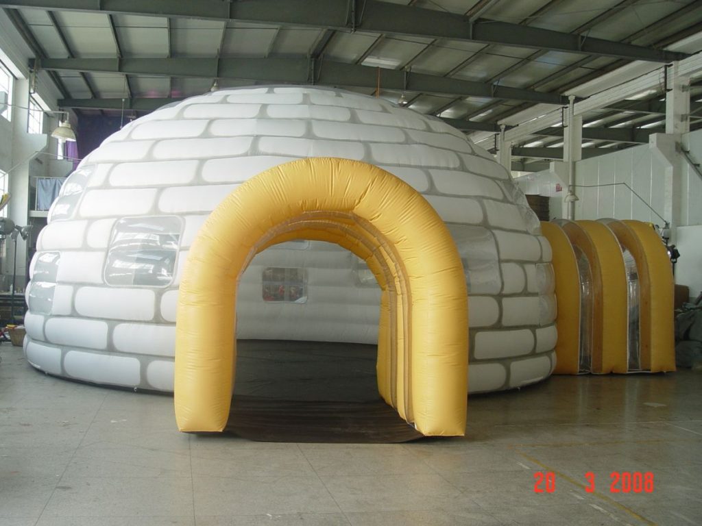 Dome Inflatable Tent With Two Tunnels - Aerostat Balloon,Acrobatic ...